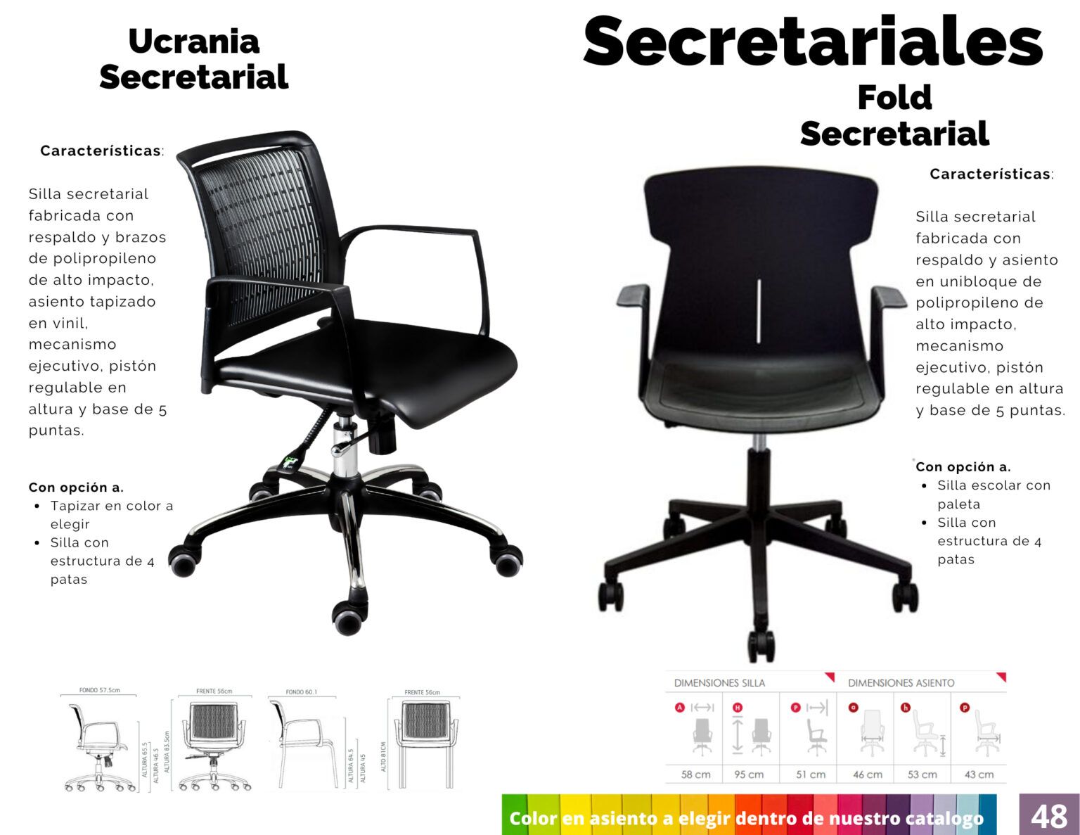 Sillas Secretariales para Oficina - Disycom